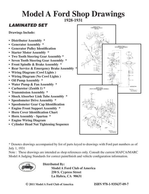 Model A Shop Drawings (22 page set) – Model A Ford Club of America